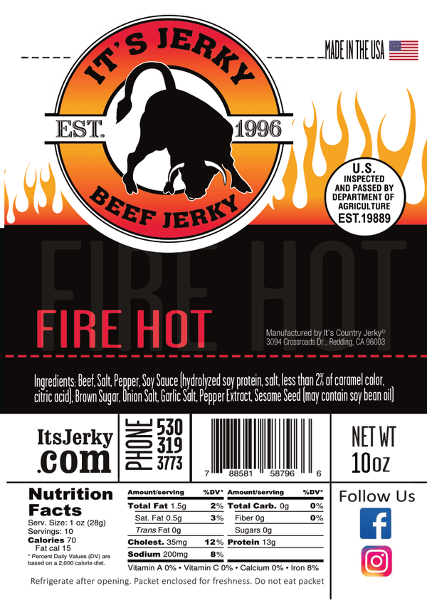 Hot Beef Jerky | Fire Hot Beef Jerky | It's Jerky